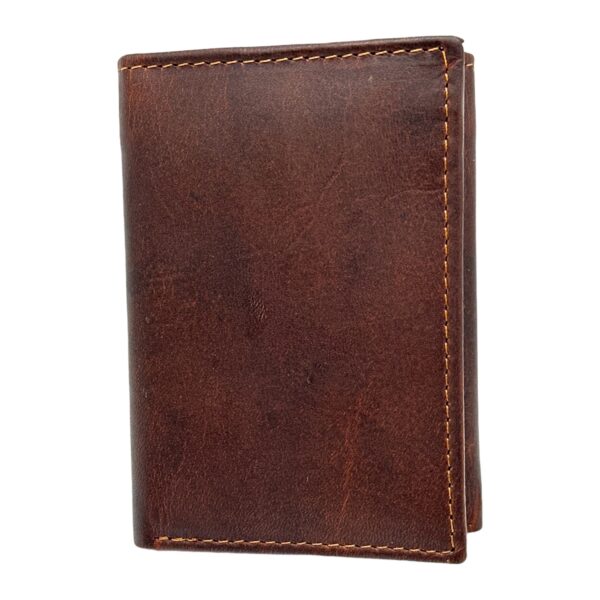 Genuine Leather RFID Security Tri-Fold Wallet | American Leather ...